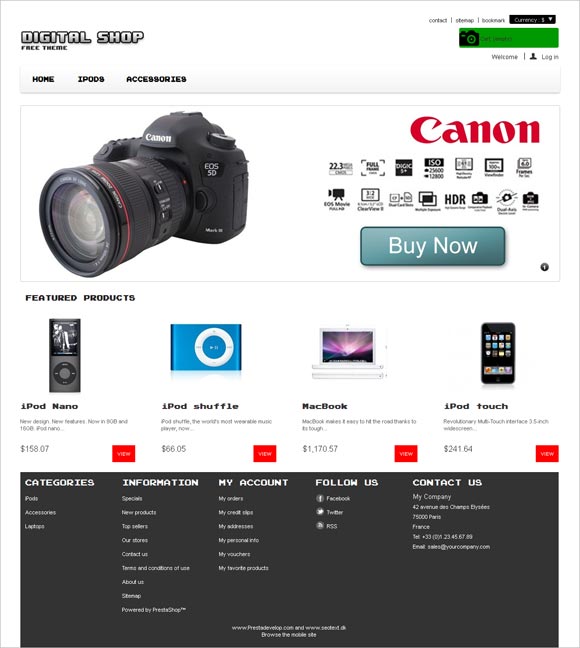 15+ Free PrestaShop Themes and Templates 2016 - DesignMaz